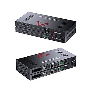ARC HDMI Extender 4K@60Hz 4:4:4 Over Cat5e/6/6a/7 Cable up to 130ft, HDBaseT Extender, Audio Return Channel, S/PDIF Audio Pass Through, HDMI 2.0, HDCP2.2, CEC, PoE & Dual IR, RS232, Atmos & DTS:X