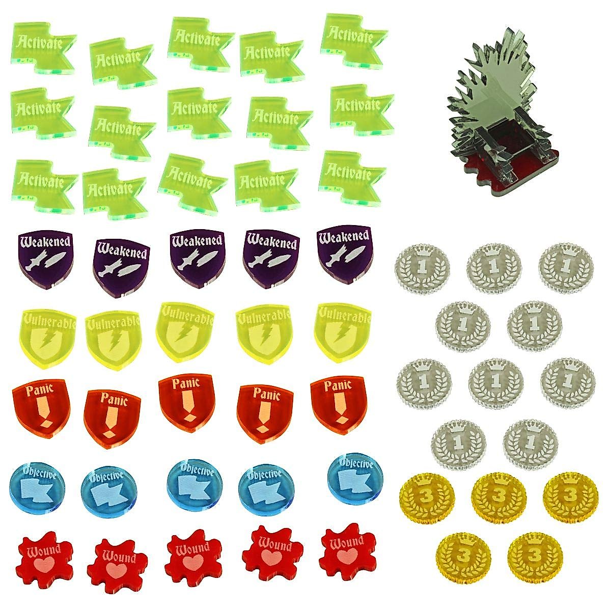 LITKO Token Upgrade Set Compatible with Ice & Fire Tabletop Miniatures Game, Multi-Color (56)