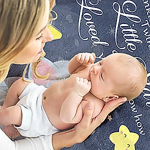 Pavo Personalized Baby Blankets for Boys - Twinkle Twinkle Little Star Elephant Custom Baby Blanket - Includes Bib & Onesie Option - Personalized Baby Gifts for Christmas, Thanksgiving, Shower