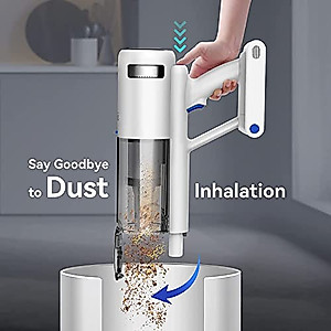 INSE Cordless Vacuum Cleaner, Stick Vacuum with 30Kpa 450W Powerful Suction, Rechargeable Battery Vacuum Up to 60mins Runtime, 6-in-1 Lightweight Vacuum with LED Display for Hard Floor Carpet Pet Hair