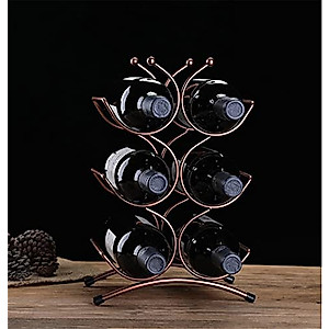DOUBA European 6-Bottle Wine Rack Metal Kitchen Storage Rack Wine Cabinet Wine Rack Display Wine Rack
