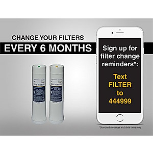 Whirlpool WHEERF Replacement Water Filter Cartridges White, 9.8 x 2.5 x 2.5 inches & EcoPure ECOROM Reverse Osmosis Under Sink Replacement Water Membrane | NSF Certified,White