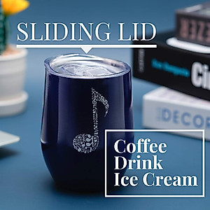 Onebttl Teacher Appreciation Gifts 12oz Wine Tumbler with Lid for Christmas, Appreciation Day, End of Term from Student - Music, Piano Teacher