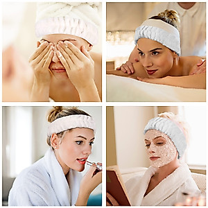6PCS Face Wash Headbands Wristbands Set, Spa Headband for Washing Face with Wristbands, Skincare Accesorries for for Girls Teens Women Washing Face Makeup