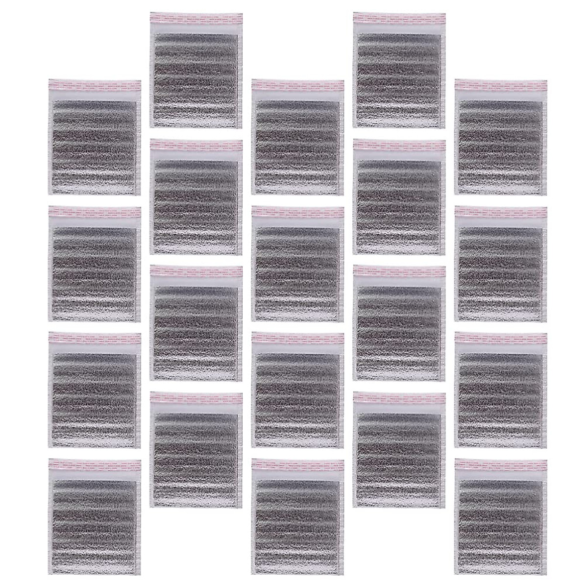 YARNOW 20Pcs Thermal Box Liners Metalized Reusable Insulation Bags Lunch Food Shopping Bag for Shipping Cold Hot Cooler Grocery Delivery, 23X20CM