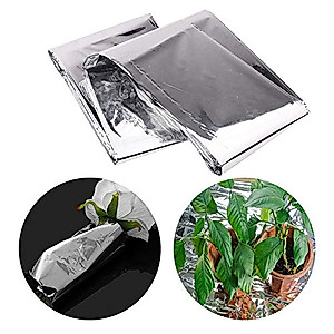 2Pc Plant Reflective Film,82 x 47 inch Silver Plant Reflective Film Garden Grow Light Accessories Greenhouse Reflective Covering Sheets