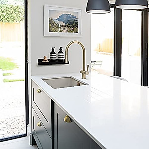 Mitus Floating Shelf Wall Mounted - Modern Industrial Metal Channel Ledge Black, 24 inch