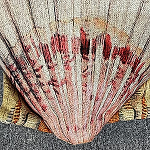 Flooreal Seashell Shape Decorative Cushion Throw Pillow 17.7" 3D Plush for Home Sofa Couch Bed Office Car Sea Ocean Conch 100% Polyester