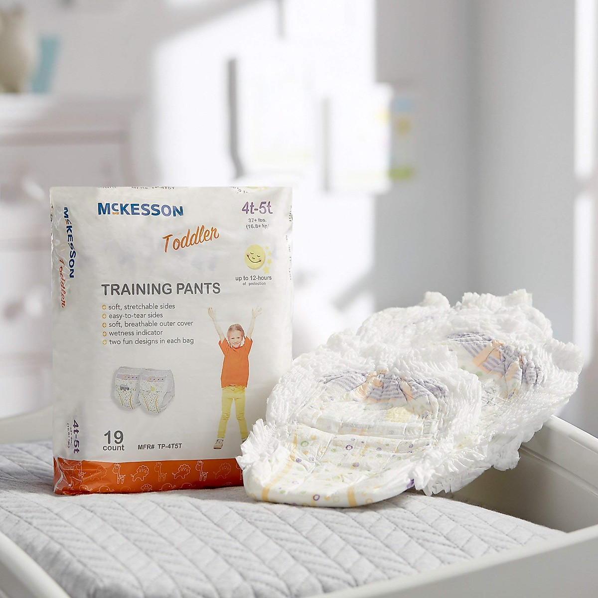 McKesson Toddler Training Pants, Size 4T to 5T (Over 37 lbs), 19 Count, 1 Pack