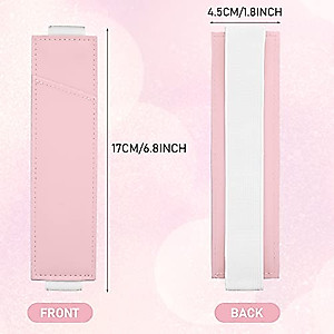 4PCS Adjustable Elastic Band Pen Holder Leather Pen Sleeve PU Pencil Holder Pouch for Journals, Notebooks, Books, Planners, Rigid Tablet Gift, Detachable (Black, Yellow, Pink, Marbled Gray)