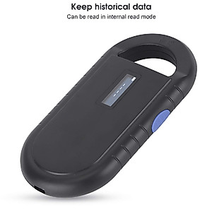 Universal Compatibility Pet Microchip Scanner, Handheld Type Pet ID Scanner 134.2KHZ RFID Chip Reader for ISO11784 / 5 FDX‑B ID64 Portble USB Rechargeable
