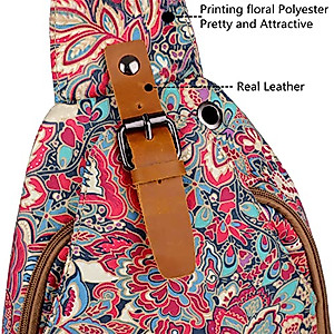 Women's Small Floral Sling Bag Pretty Backpack Purse Crossbody Bag Shoulder Bag for Women XB-18 (HS)