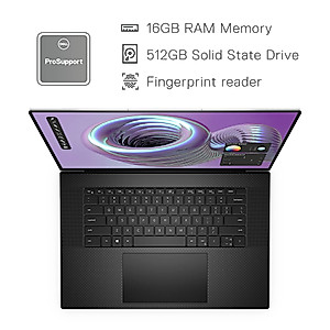 Dell XPS 17 9710 Touchscreen Laptop, 17 inch UHD+ Display - Intel Core i7-11800H, 16GB DDR4 RAM, 512GB SSD, NVIDIA GeForce RTX 3050 4GB GDDR6, Windows 11 Pro + 1 Year ProSupport  - Platinum Silver