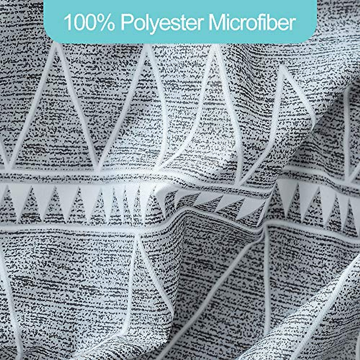 Lekesky Boho Duvet Cover King Size Grey Breathable Comforter Cover King Size 3pc Ultra Soft Brushed Bedding Duvet Cover Set with Zipper Ties (1 Duvet Cover 104x90 inches with 2 Pillow Cases)