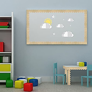 durony 65.6 Feet Burlap Wood Bulletin Board Border Scalloped Border Trim Classroom Rustic Wood Decoration Borders for Home Classroom Office Decorations