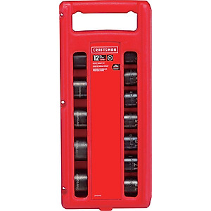 CRAFTSMAN Impact Socket Set, Metric, 1/2", 12Piece (CMMT15885)