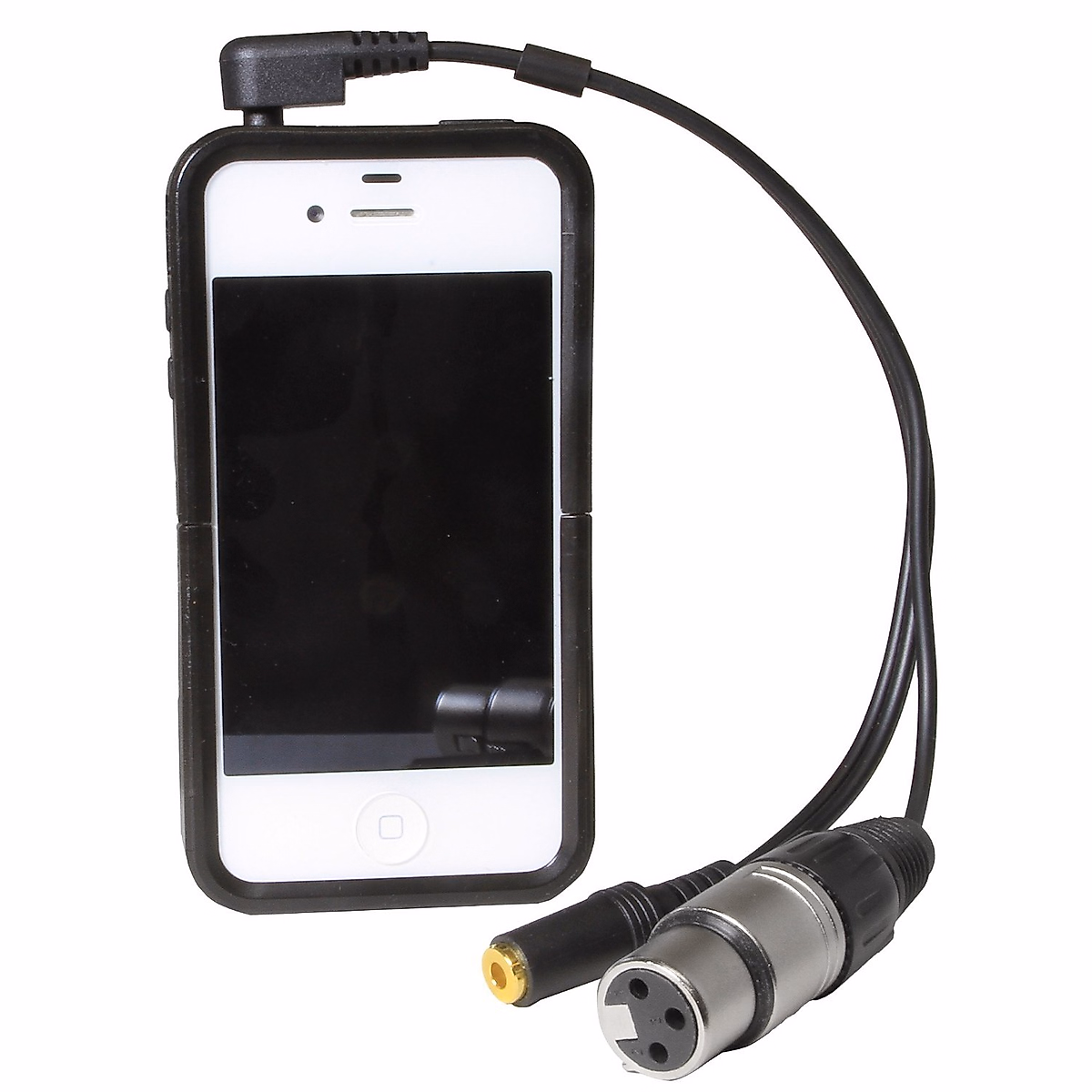 LyxPro XLR Female to TRRS, Connects Professional XLR Microphones to iOS, iPhone, iPad, and iPod Includes Output for Headphones, Small (10 Inches)