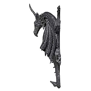 Design Toscano Horned Dragon of Devonshire Wall Sculpture 13 Inch, Single