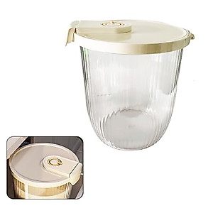 MXCELL Large Flour Storage Bins with Lid 11L/388oz, BPA FREE, Plastic Airtight Rice Storage Container Bucket, Pantry & Kitchen Food Organization Barrel for Sugar, Cereal, with Measuring Cup & White