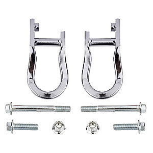 KOROP AUTO PARTS Towing, Recovery Hooks (1 Pair) Fits for 2007-2019 Chevy Silverado 1500, 2007-2019 GMC Sierra 1500 Replaces# 84072462 Tow Hook (Chrome)
