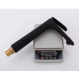 WOOWSHINE Kitchen Taps Kitchen Tap Kitchen Tap Bathroom Faucet Black Solid Brass Bathroom Solid Basin Mixer Tap Hot & Cold Bath Single Handle Sink Waterfall Taps,Sink Faucet, ki-635