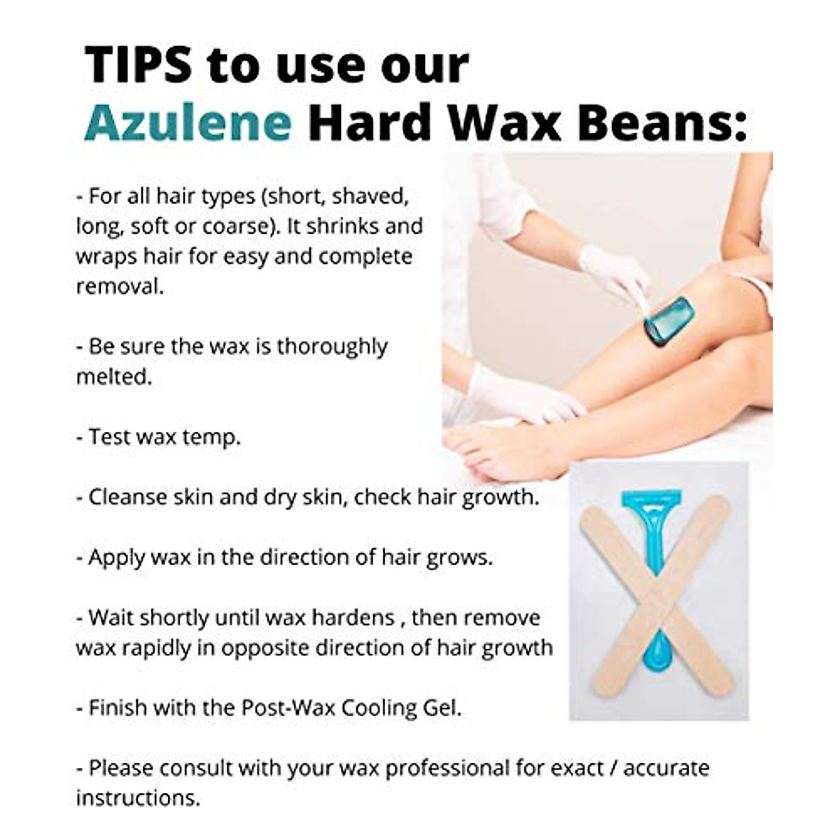 SAVBIN Blue Azulene Hard Wax Beans (Blue Azulene - 2.2 LBS (1000 grams))