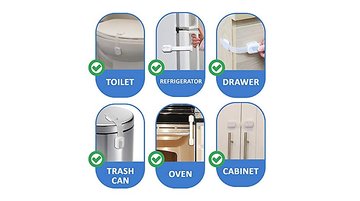 Child Safety Strap Locks for Cabinets & Appliances | Easy Install