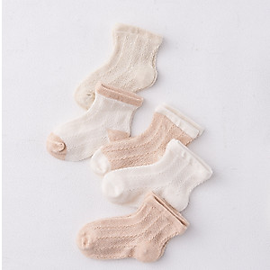 GZMM Newborn Baby Organic Cotton Socks 5 Pairs Pack For 0-6months