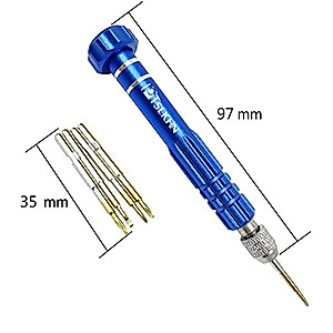 5-in-1 Multifunctional Small Screwdriver, PTSLKHN Eyeglass Screwdriver, S2 Steel Magnetic Screwdriver Kit for Eyeglass, Sunglasses, Electronics, Cellphone, Jewelry and More