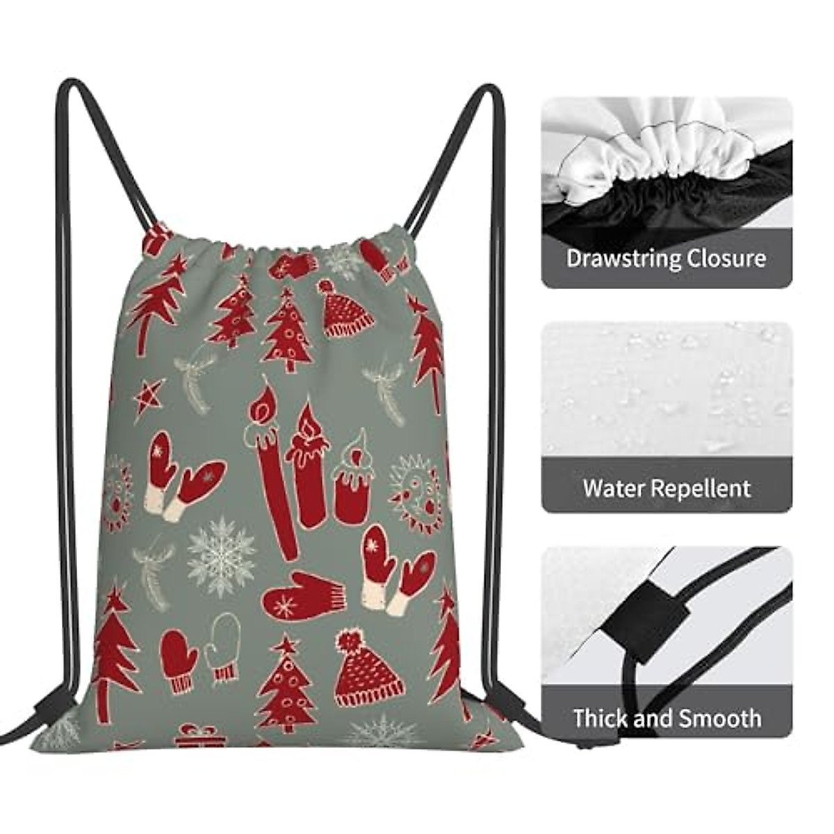 Delhiponics Red Decorative Elements Drawstring Backpack Waterproof Gym Sports Trave String Bag Adjustable Lightweight Drawstring Bag Sports Dance Sackpack