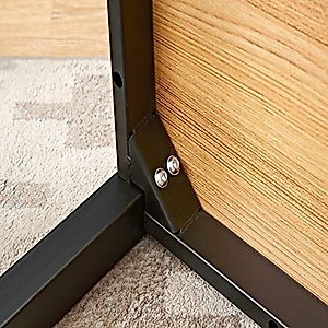 Need Small Computer Desk for Home&Office- 31.5'' Length Small Writing Desk Gaming Desk Students Laptop Use, Teak Color Desktop & Black Frame AC3BB(8060)