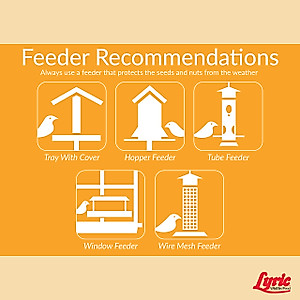 Lyric Chickadee Wild Bird Seed - Sunflower & Nut Premium Bird Food Mix for Chickadees, Nuthatches & Titmice - 4 lb bag