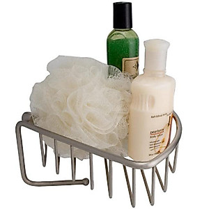 Signature Hardware 296075 Solid Brass Corner Basket with Hook