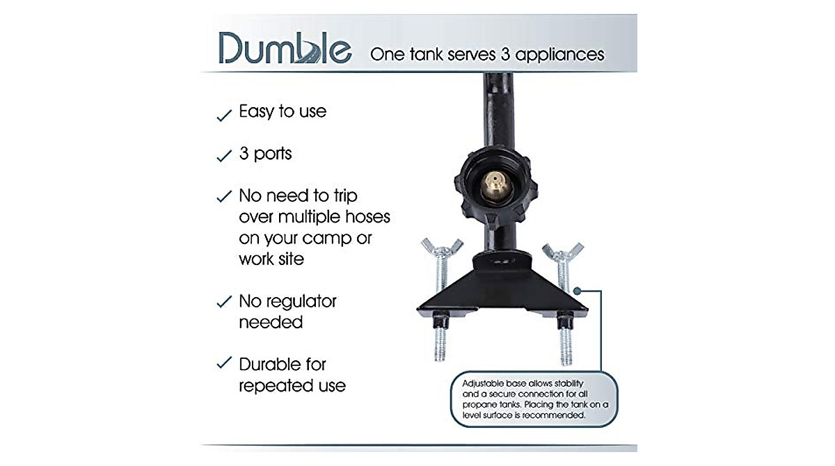 Dumble Propane 3-Way Splitter Manifold - Fuel Multiple Appliances