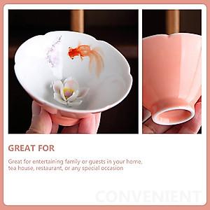 Hemoton Ramekins Cereal Bowl Bowls Japanese Tea Set Colorful Painting Tea Cup Household Teaware Ceramic Tea Cup Chinese Tea Tasting Cup Chinese Tea Set Soup Soup Bowls Bowl Mini Tea Cup