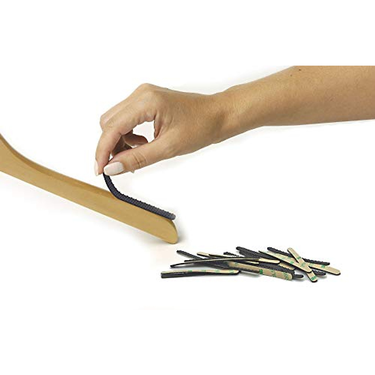 NOPPOR 3'' Non-Slip Hanger Strips Self Adhesive Anti Slip Grip Hanging Clothes Gripper