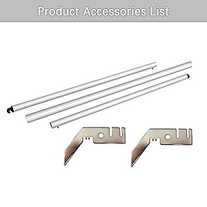 Hecis Double Layer Adjustable Crossbar and Hangers for use with Pipe and Drape Kit, 8-10ft Width