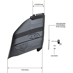 VIRTIONZ 42" Compatible Replacement for Craftsman Riding Mower Deck Deflector Shield 130968 with MOUNTING Hardware