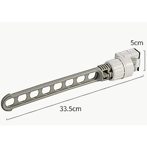 Window Frame Clothes Hanging Rack Adjustable Home Accessories for Clothes Stand Portable 8-Holes Drying Rack (Grey)