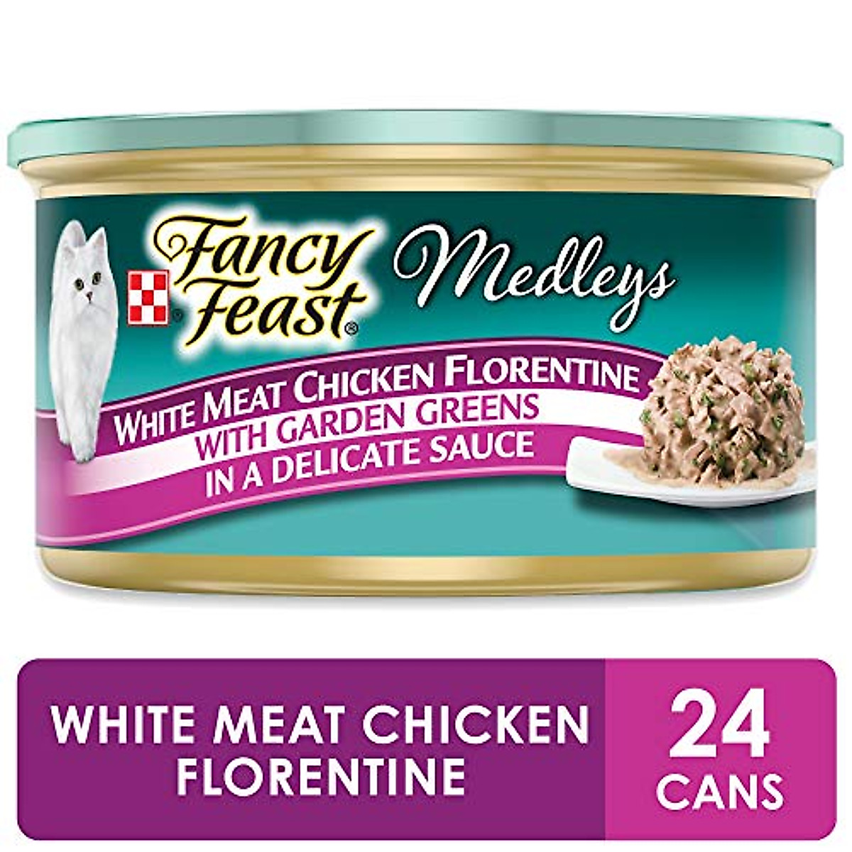 PURINA Fancy Feast Elegant Medley Chicken Case Florentine Cat Food (Case of 24)