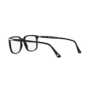 Persol Men's PO3275V Rectangular Prescription Eyewear Frames, Black/Demo Lens, 52 mm