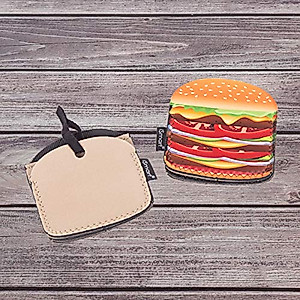 Creative Home Set of 2 (One Pair) Neoprene Oven Mitt Heat Resist Kitchen Gloves Pot Holder Grabber, 5.3" L x 5.7" W, Hamburger