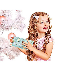 RR ROUND RICH DESIGN Musical Jewelry Glitter Storage Box and Jewelry Set for Little Girls with Spinning Unicorn and Rainbow - Blue Danube Tune Blue