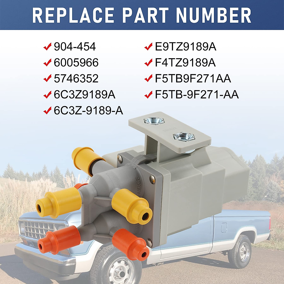 JDMSPEED New 6 Port Fuel Tank Selector Valve Replacement For Ford F250 F350 Super Duty E150 E250 E350 F450 F550 Ranger 6.0L/6.4L/6.7L/7.3L Diesel 6C3Z9189A, 6C3Z-9189-A, F5TB-9F271-AA, 6005966