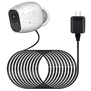 EaseBuy Power Cable and Charger Adapter for Arlo Pro & Arlo Pro 2 and Arlo GO, Weatherproof Outdoor Indoor Arlo Cords - No Charging Needed (9m, Black)