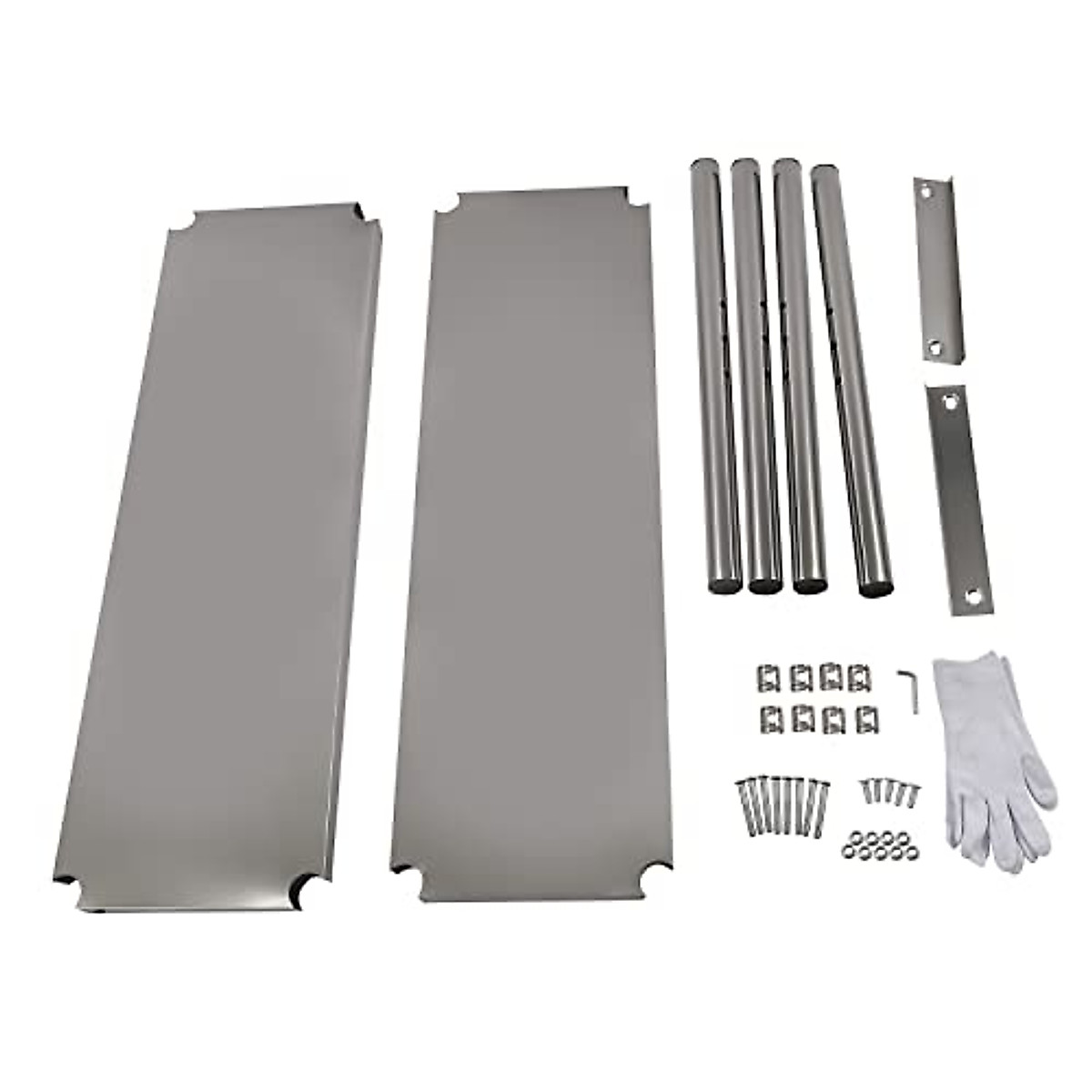 CNCEST 36 * 12 * 23in Stainless Steel Double Over-Shelf,Tier Over-Shelf 0-1.97in Height Adjustable for Kitchens/Factories/Workshops,Space-Saving and Easy to Install