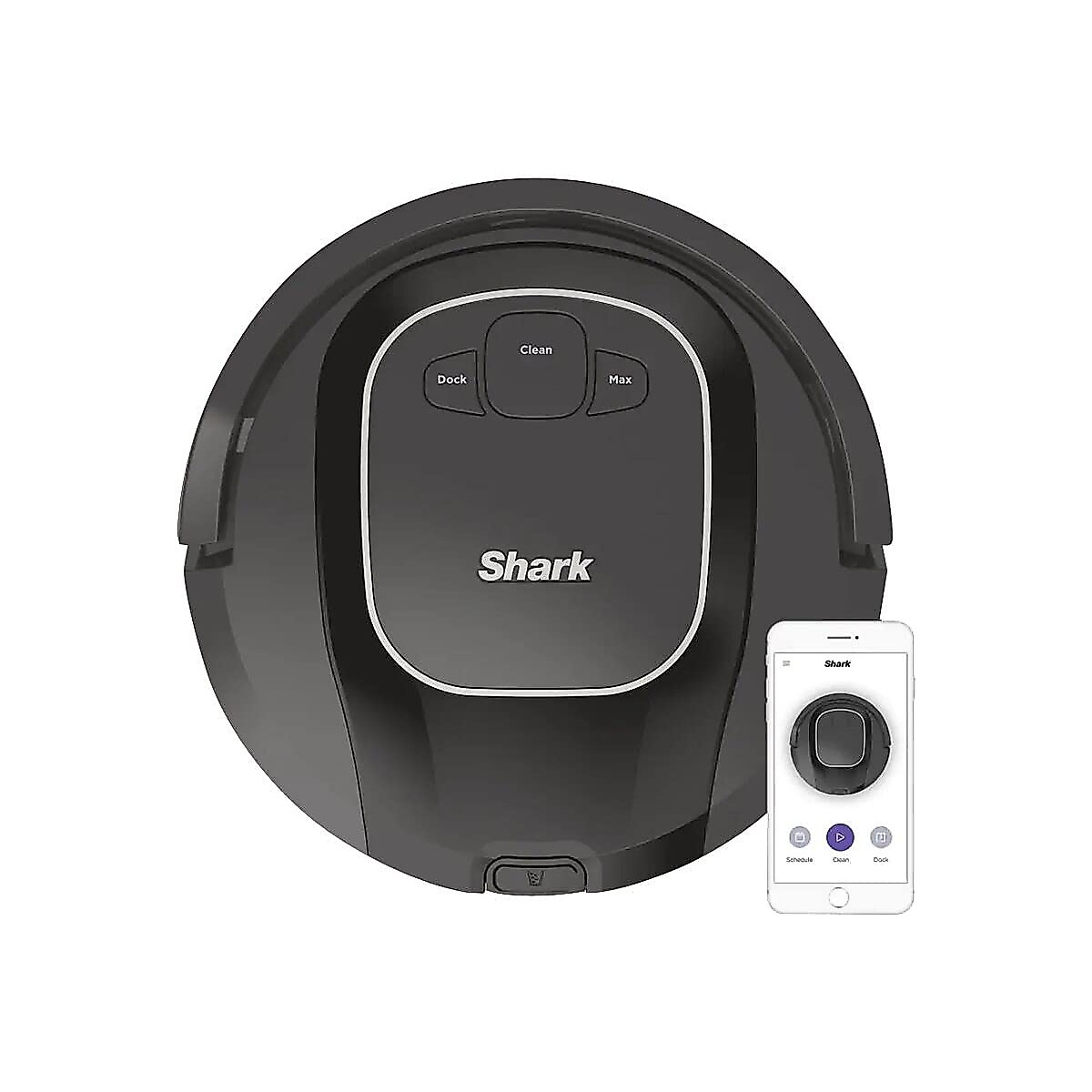 Shark ION Robot Vacuum RV871 with Wi-Fi and Voice Control, 0.6 qt, Black