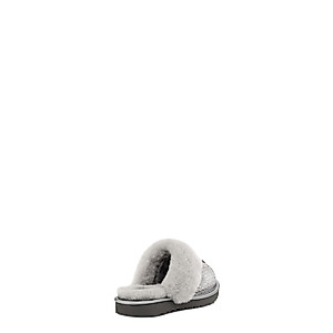 UGG Unisex-Child Cozy Ii Gel Hearts Slipper, Silver, 2 Little Kid