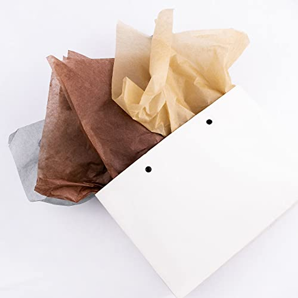 MR FIVE 30 Sheets Brown Grey Tissue Paper Bulk,29.5"x 19.6",Brown Tissue Paper for Gift Bags,Crafts,Gift Wrapping Tissue Paper for Fall Birthday Wedding Thanksgiving Holiday,3 Colors