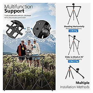NEEWER Motorized Camera Slider, 39.4"/100cm Carbon Fiber Dolly Rail Slider with Remote Control, Support Video Mode, Time Lapse Photography, Horizontal, Tracking and 120° Panoramic Shooting (VS-100CC)